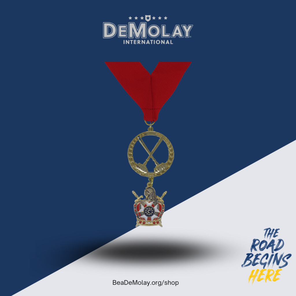 Master Councilor Officer Jewel - Crossed Gavels - DeMolay International